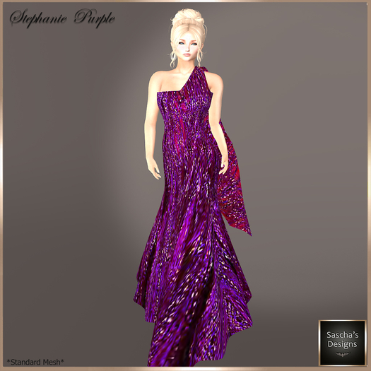 Second Life Marketplace - SAS - Stephanie Purple Gown (Standard Mesh)