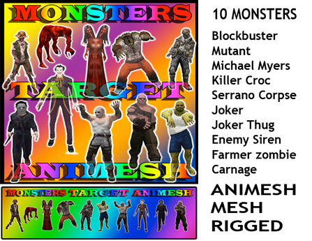 Second Life Marketplace - Monsters Target Animesh