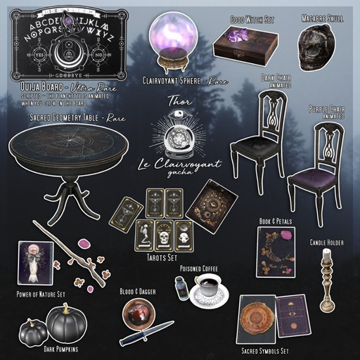 Second Life Marketplace - ..::THOR::.. Le Clairvoyant Set - Good Witch Set
