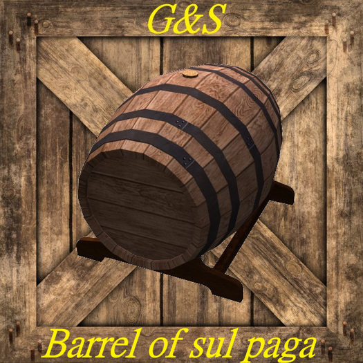 Second Life Marketplace - G&S Barrel of sul paga texture(CMT)