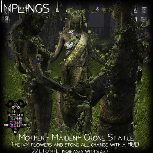 Second Life Marketplace - ..::Implings::..Mother ~Maiden~Crone statue w/HUD
