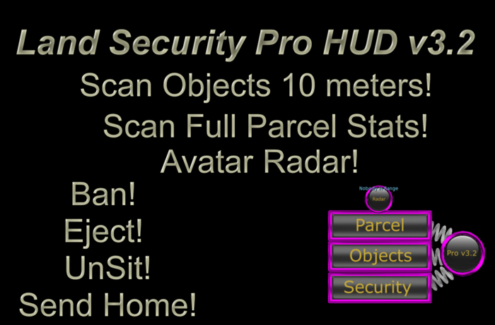 Second Life Marketplace - On Screen Security Pro HUD v3.2 Mesh Platform ...