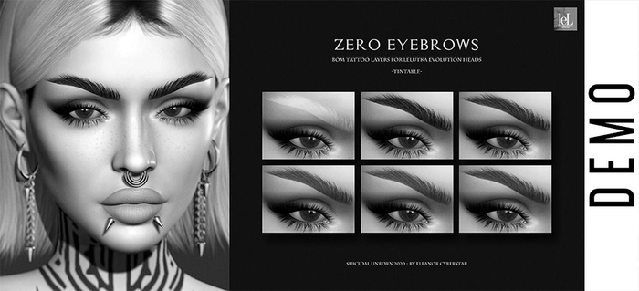 Second Life Marketplace - -SU!- Zero Eyebrows -Lelutka Evo- DEMO