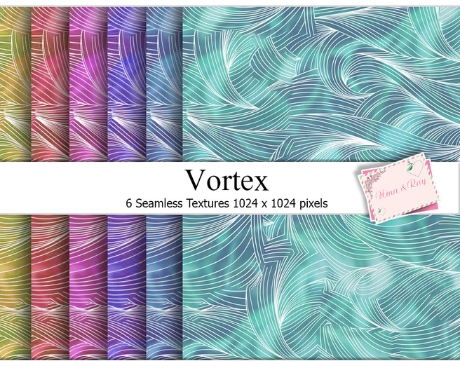Second Life Marketplace - Vortex - 6 Textures Seamless - NINA and RAY NR