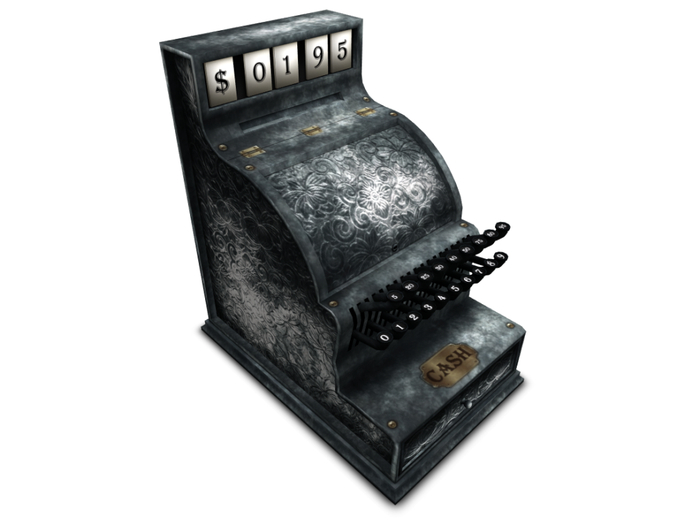 Second Life Marketplace - "Moon_Sha" Western Bar - Cash Register - Iron