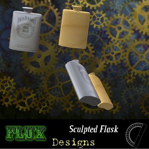 Second Life Marketplace - Flux Sculpted Sculpty Sculptie Flask