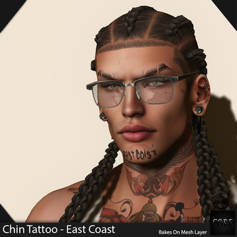 Second Life Marketplace - ::: Core ::: Chin Tattoo - East Coast (bom)