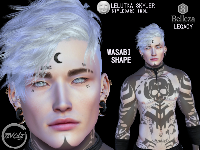 Second Life Marketplace - -Tivoli inc - Wasabi Shape ( LELUTKA SKYLER 2 ...