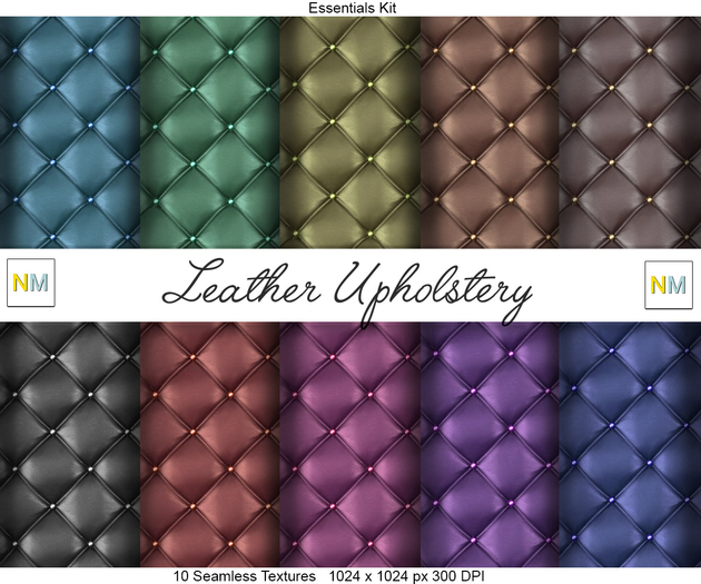 Second Life Marketplace - Leather Upholstery Essentials Kit 10 Seamless ...