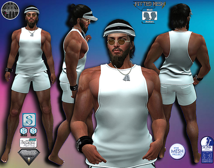 Second Life Marketplace - WHITE SET MALE-AESTHE-BELL-SLINK-TMP-SIGN ...
