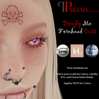 Second Life Marketplace - .:.Pariah.:. Toxify Me Forehead Cut Toxic