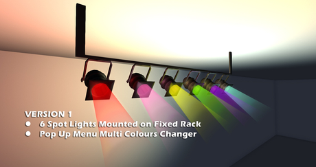 Second Life Marketplace - 6 SPOTLIGHTS STUDIO Multi Colors Wide Spectrum