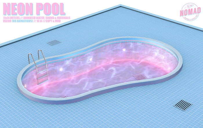 Second Life Marketplace - NOMAD // NEON POOL // BLUE