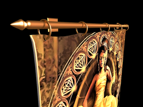 Second Life Marketplace - Large 100% MESH Hanging Tapestry on a golden ...