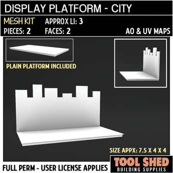 Second Life Marketplace - Tool Shed - Display Platform - City Mesh Kit