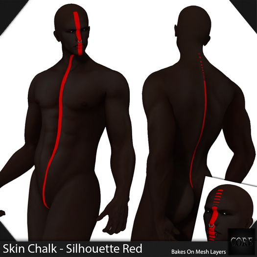 Second Life Marketplace - ::: Core ::: Fantasy Skin Chalk - Silhouette ...