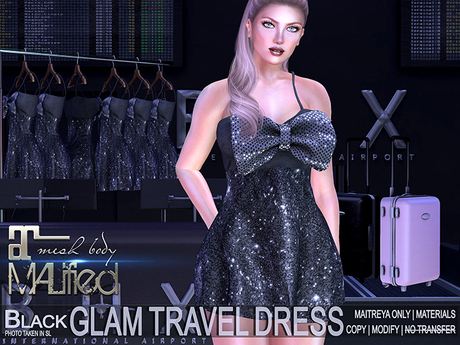 Second Life Marketplace - COPY/MOD MALified: Glam Travel Dress (Black ...