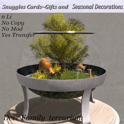 Second Life Marketplace - Deer Family terrarium By Snuggles