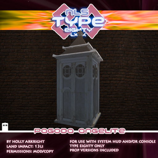 Second Life Marketplace - TARDIS Exterior - Pagoda Angelite - Type 80