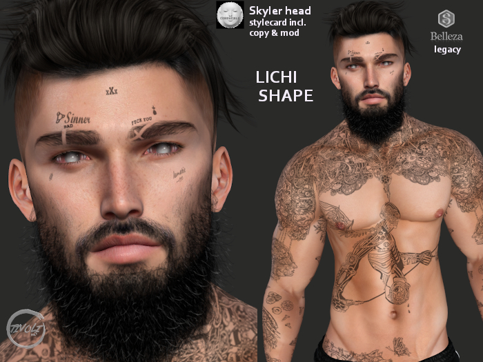 Second Life Marketplace - -Tivoli inc - lelutka skyler shape lichi [BOM ...