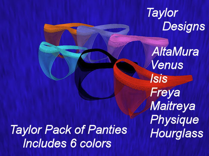 Second Life Marketplace - TD Taylor Pack 6 Sheer Panties
