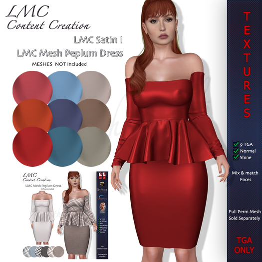 Second Life Marketplace - LMC TGA - Satin I - Textures for the LMC ...