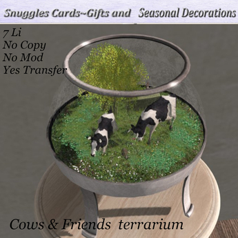Second Life Marketplace - Cows & Friends terrarium By Snuggles