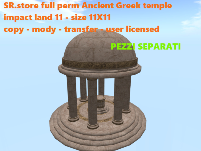 Second Life Marketplace - SR.store full perm Ancient Greek temple