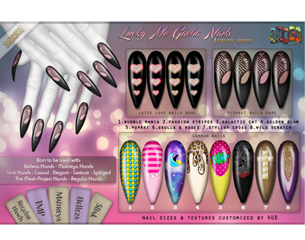 Second Life Marketplace - [ S H O C K ] GACHA Latex Love Nails - LUXURY ...