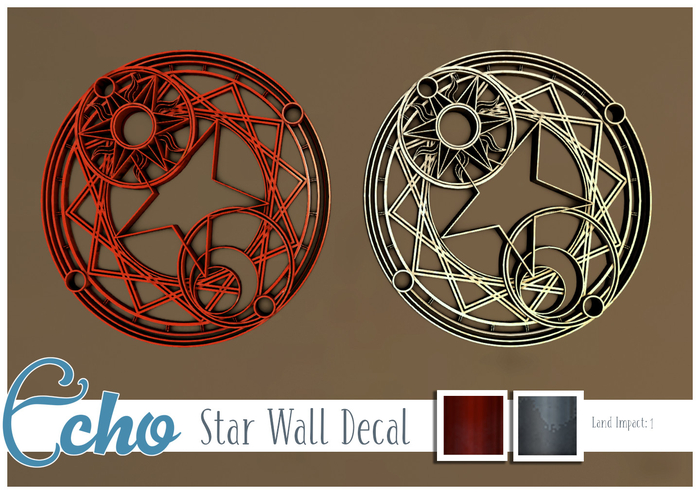 Second Life Marketplace - Echo - Summon - Wall Decal - Star - Style 3