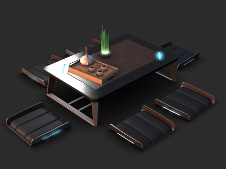 Second Life Marketplace - ~isil~ Cyberpunk Japanese Coffee Table ...