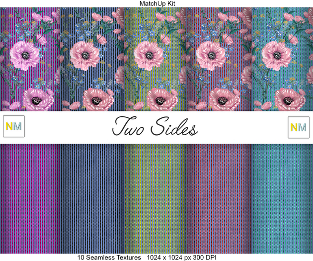 Second Life Marketplace - Two Sides Matchup Kit 10 Seamless Textures NM