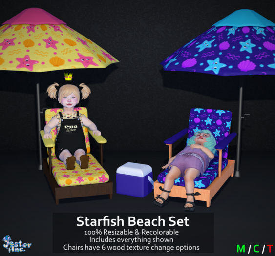 Second Life Marketplace - [Jester Inc.] Starfish Beach Set!