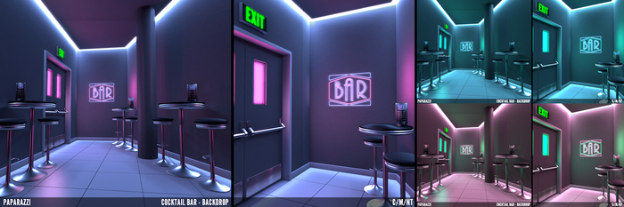 Second Life Marketplace - Paparazzi - Cocktail Bar FATPACK BACKDROPS