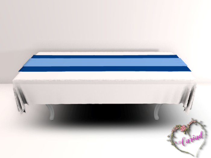 Second Life Marketplace - -{Cariad}-Banquet Table w/Double Runner/Blue ...