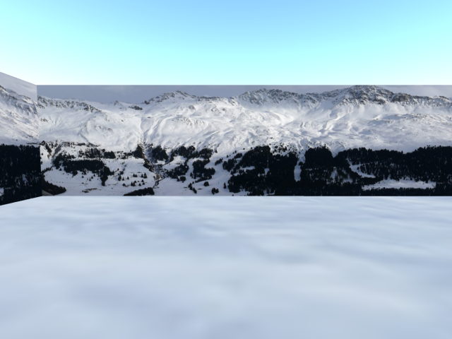 Second Life Marketplace - Snowy ski mountain 20x20 skybox surround gift