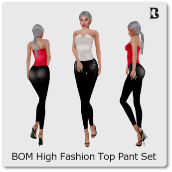 Second Life Marketplace - BOM Outfitters High Fashion Top & Pants Set