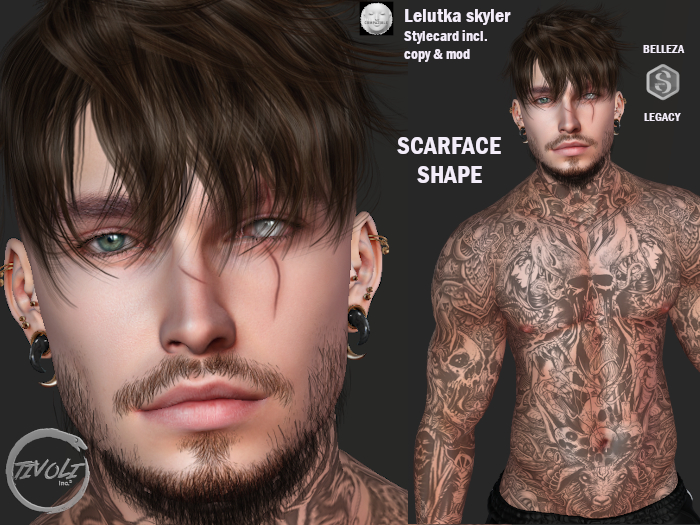 Second Life Marketplace - -Tivoli inc - Scarface Shape for lelutka ...
