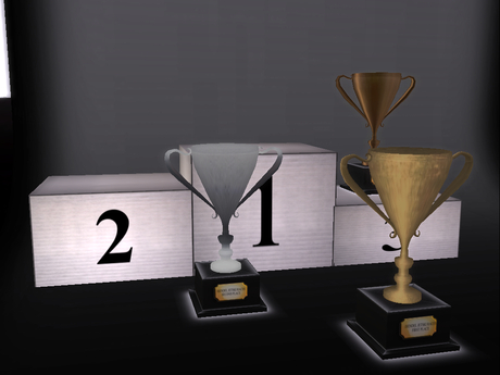 Second Life Marketplace - Podium Kit Set - podium and 3 sets of trophies