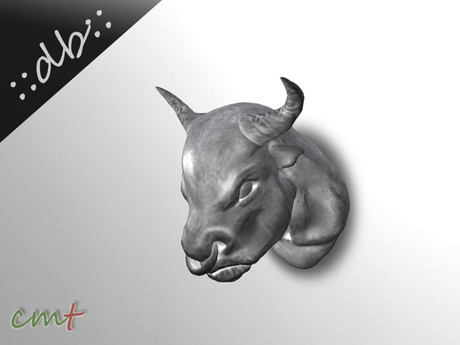 Second Life Marketplace - ::db:: Bull Head Statue Grey Stone