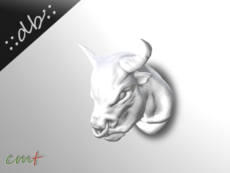 Second Life Marketplace - ::db:: Bull Head Statue White Stone