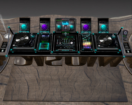 Second Life Marketplace - * NEW * DJ Booth in the Wood * Fully Equipped