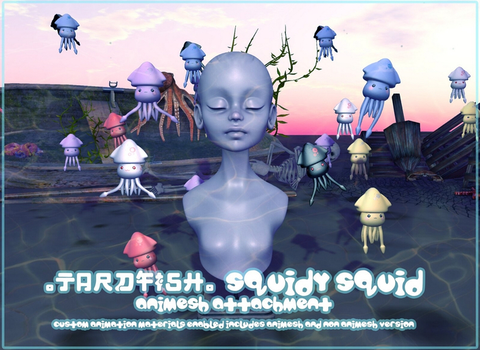 Second Life Marketplace - .Tardfish. Squidy Squid Red