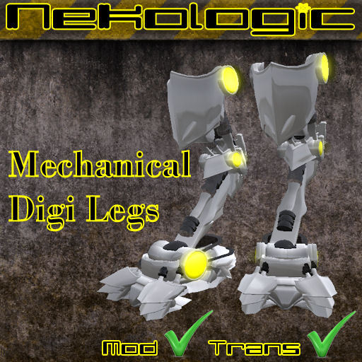 Second Life Marketplace - Nekologic - Mechanical Digi Legs White