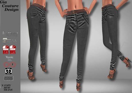 Second Life Marketplace - "GCD" Virginia Long Jeans Black