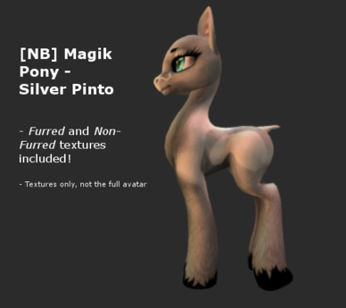 Second Life Marketplace - [NB] Magik Pony Skin - Silver Pinto