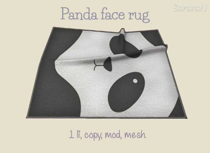 Second Life Marketplace - Panda face rug