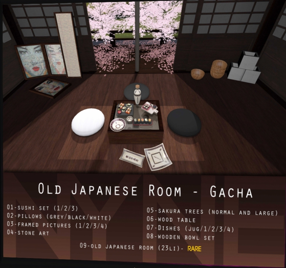 Second Life Marketplace - [NYNE] Old Japanese Room - Framed Picture - 04