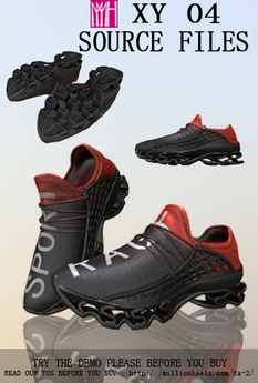 Second Life Marketplace - [XY]Full Perm 04 source files hiker shoes