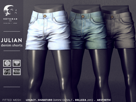 Second Life Marketplace - not so bad . mesh . JULIAN denim shorts . demo